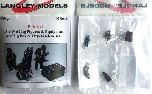 LANGLEY MODELS A91p N SCALE Welding figures and equipment. Painted | eBay