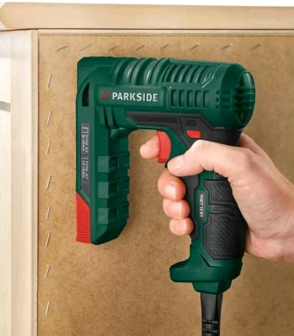 Parkside Electric Tacker Stapler & Nailer Gun 2in1 With Staples & Nails ...