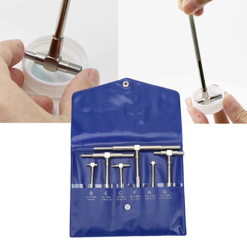 6Pcs Telescopic Gauge 8-150mm Adjustable Inner Diameter Gauge ...