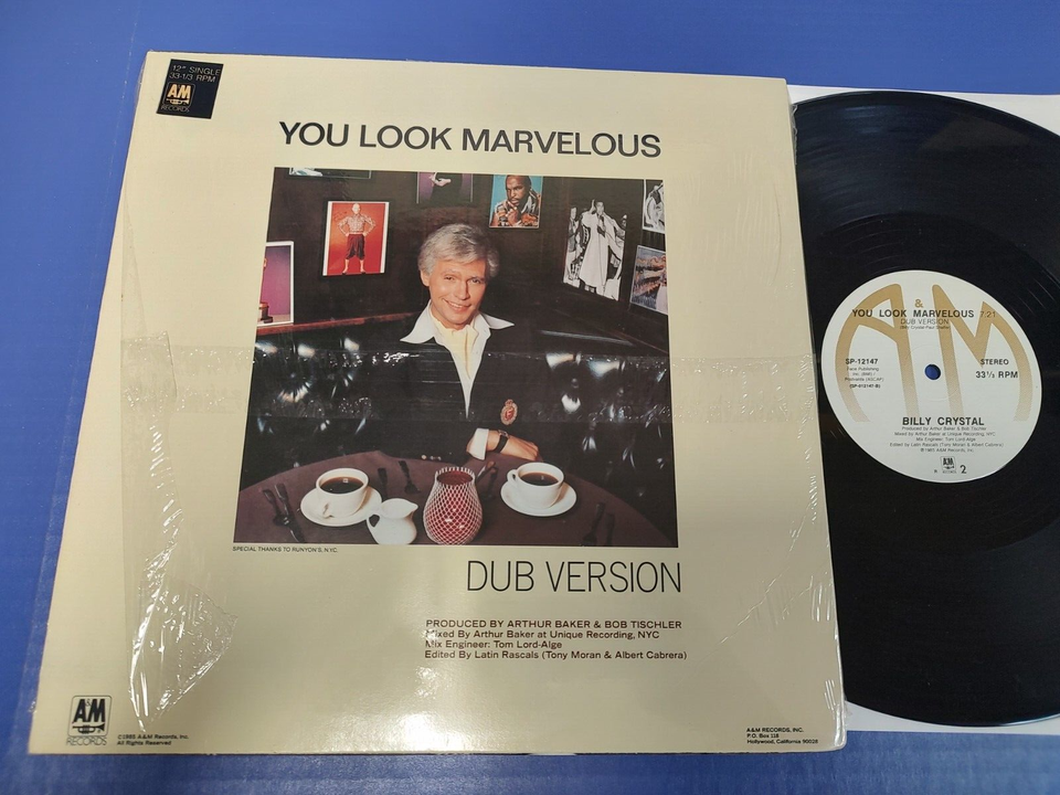 BILLY CRYSTAL You Look Marvelous 1985 Disco 12" Single LP In Shrink A&M ...