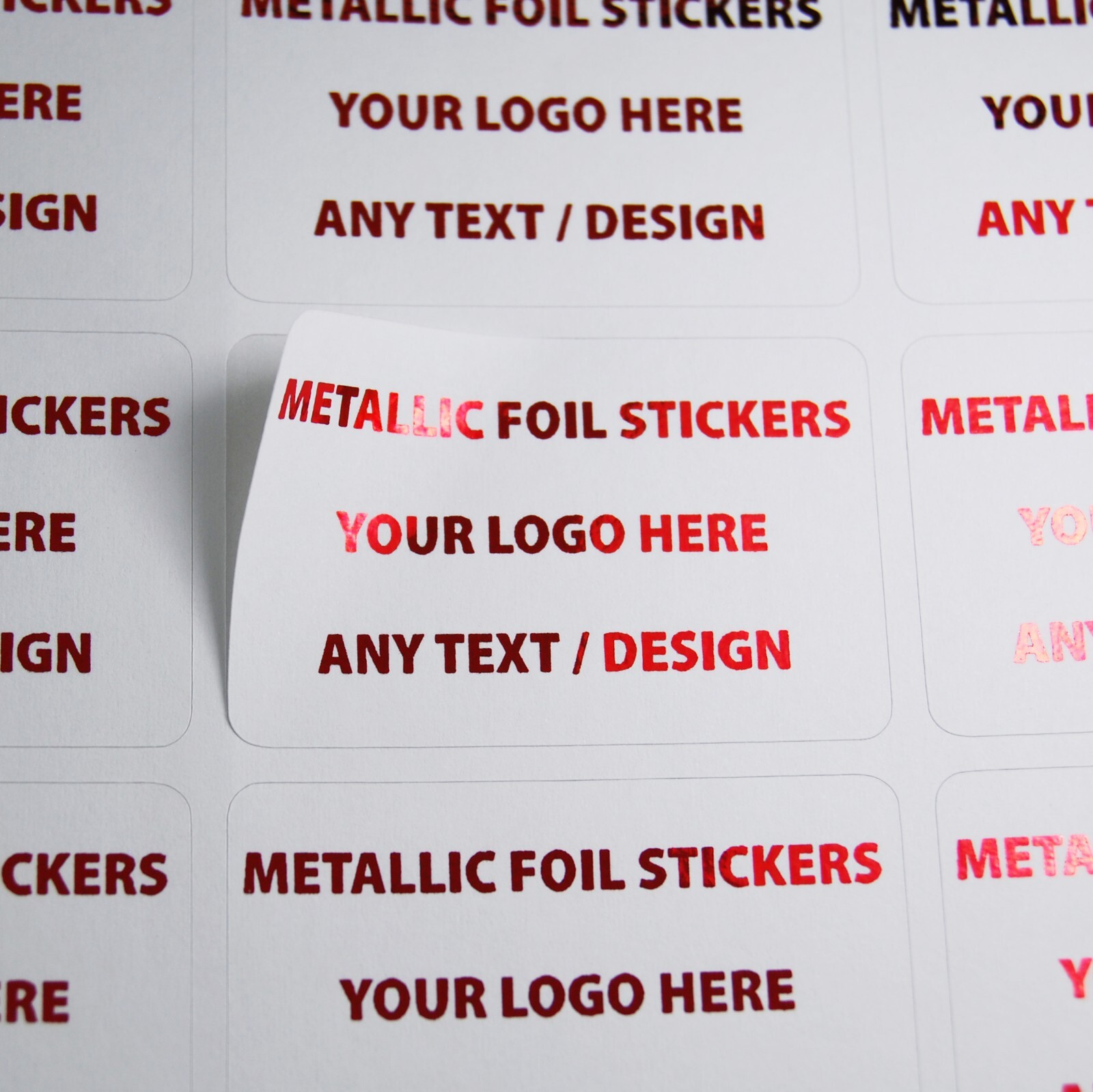 LOGO Printed Rectangle Stickers - Custom Logo label - UK Shipping ...