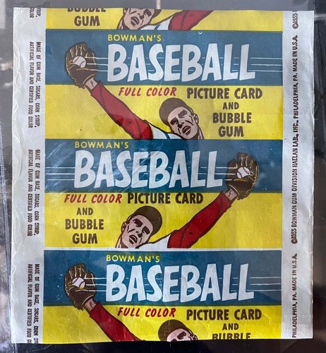 1955 Bowman Baseball 1 Cent Wax Wrapper GAI 8 (1st Graded) | eBay