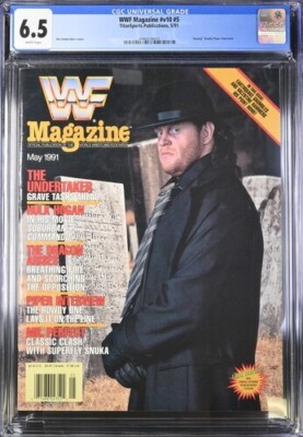 WWF The Magazine The Undertaker 1st Cover Issue May 1991 CGC 6.5 ...