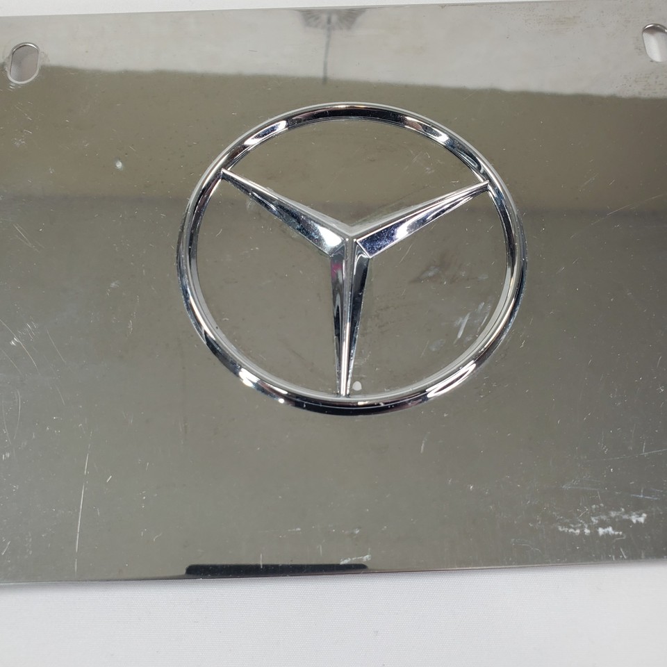 Mercedes Benz Front Vanity 3D License Plate Logo Emblem Chrome Star | eBay