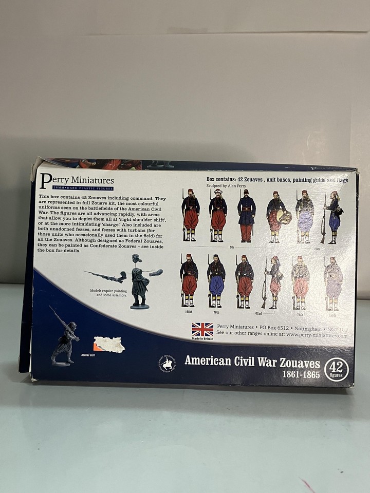 Perry Miniatures American Civil War Zouaves 28mm Hard Plastic 42 ...