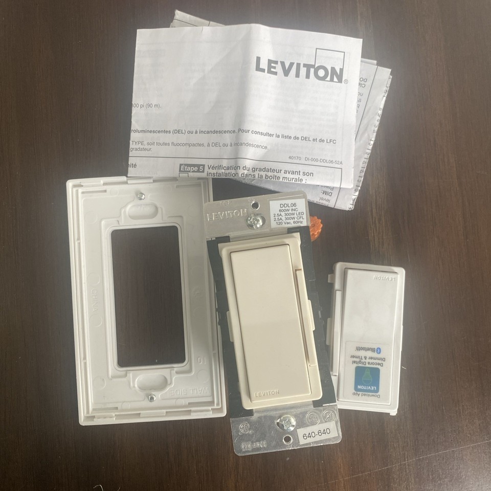 Leviton Remote Dimmer DDL06-BLZ- White Ivory L Almond Bluetooth | eBay