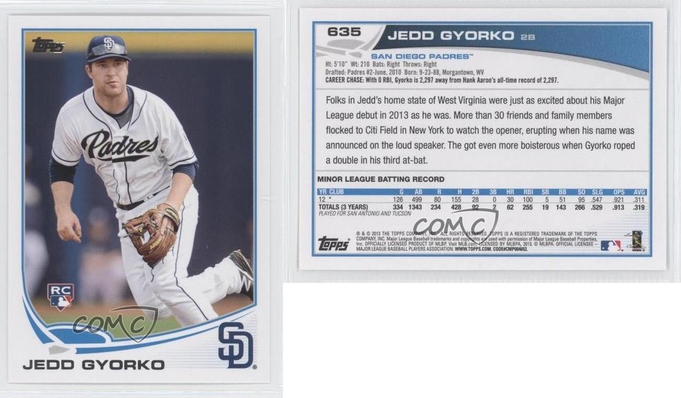 2013 Topps Jedd Gyorko #635 7a8 | eBay