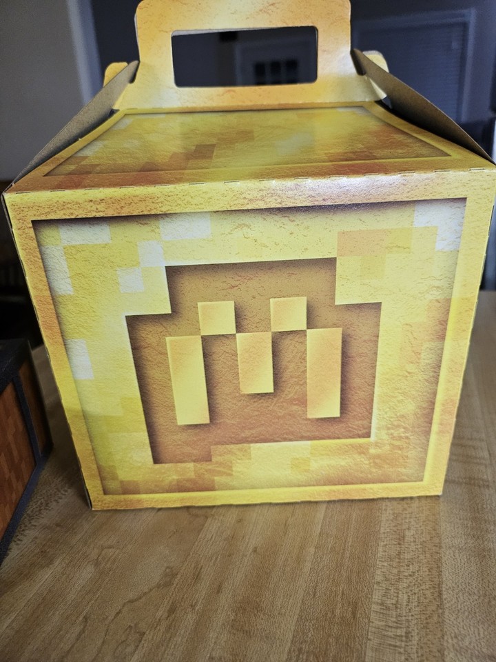 NEW 2025 McDonalds Minecraft Movie Toy And Box CODE UNUSED. Fry Helmet ...