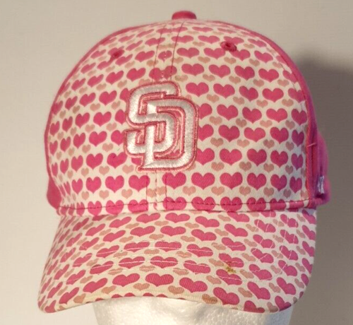 SAN DIEGO PADRES MLS '47 Brand Baseball Cap Hat Pink with Heart Design ...