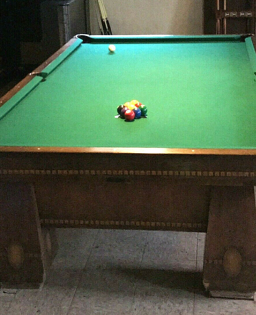 Brunswick Antique "The Medalist" 10 foot Pool Table | eBay