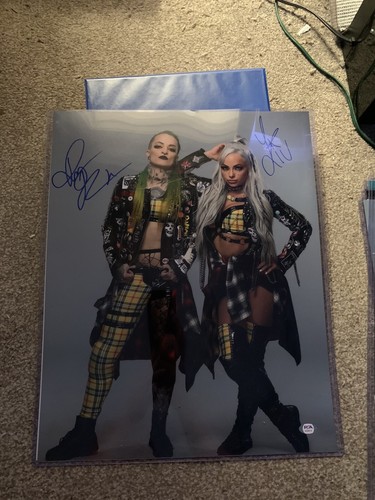 LIV MORGAN Ruby Riott WWE DIVA SIGNED AUTOGRAPH 16x20 Rare PHOTO W/ PSA ...