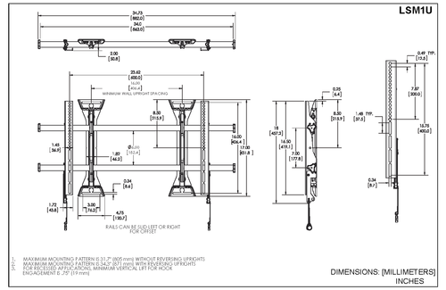 Qty. 17 Chief LSM1U Fusion Micro-Adjustable Flat Panel TV Wall Mount ...