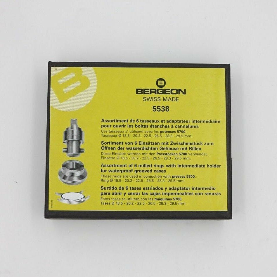 Bergeon 5538 6 Chucks With Intermediate Holder For Waterproof Grooved ...