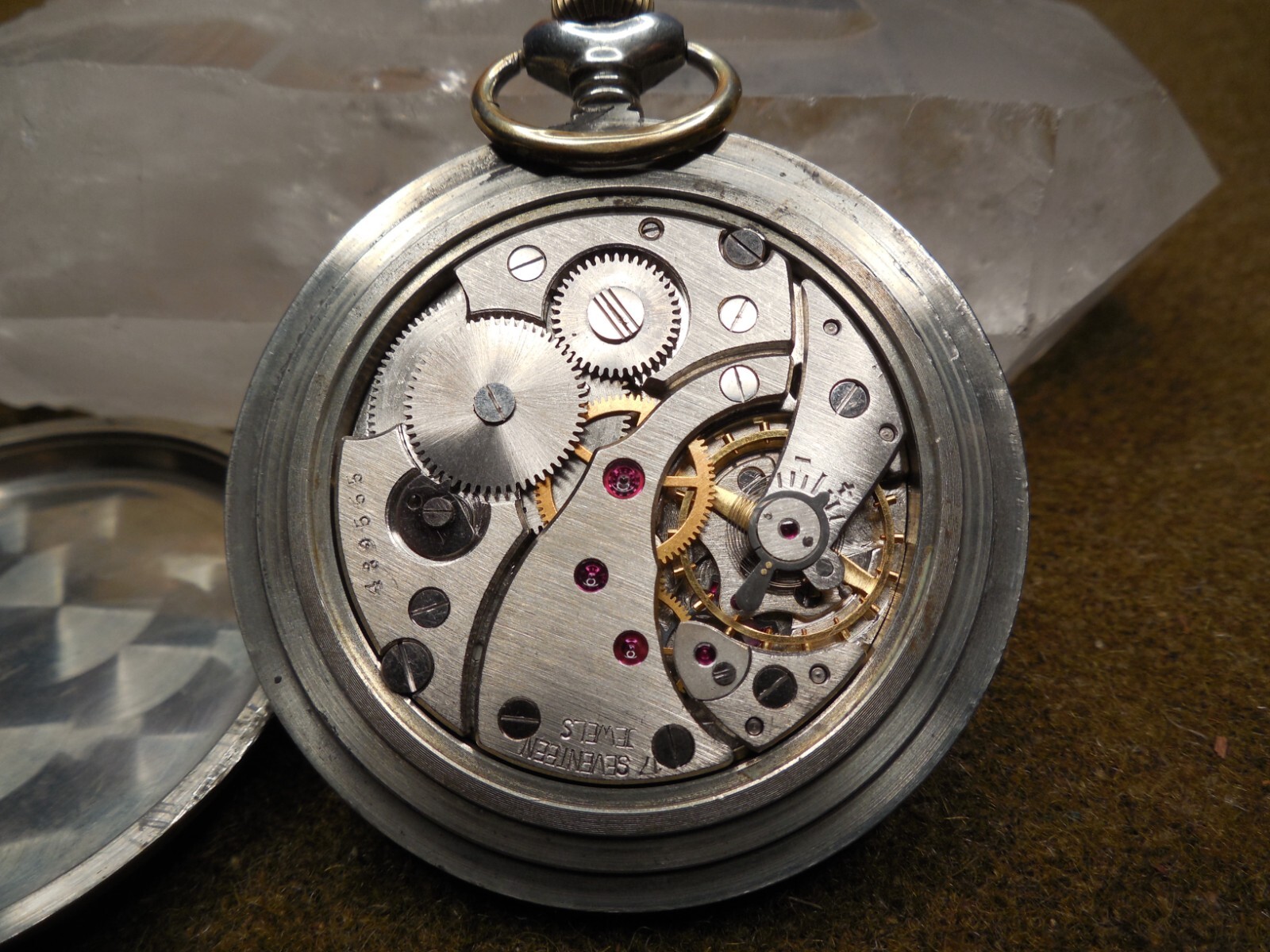 VINTAGE,HELBROS,OPEN FACE, POCKET WATCH 17J,,Sz16,,SERVICED,RAILROAD ...