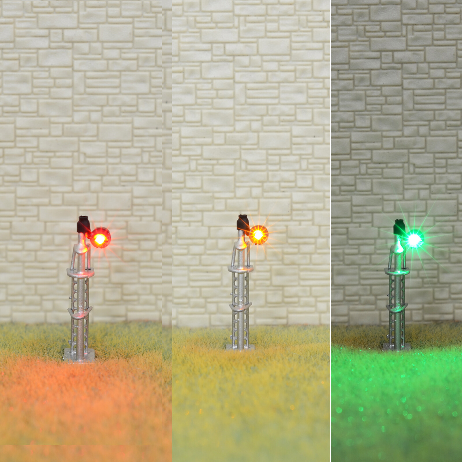 1 x N scale searchlight block signal model train 3 color SMD LEDs R/G/Y ...