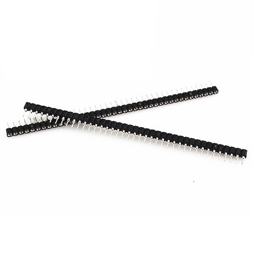 10Pcs Single Row 40Pin 2.54mm Round Female Pin Header gold plated ...