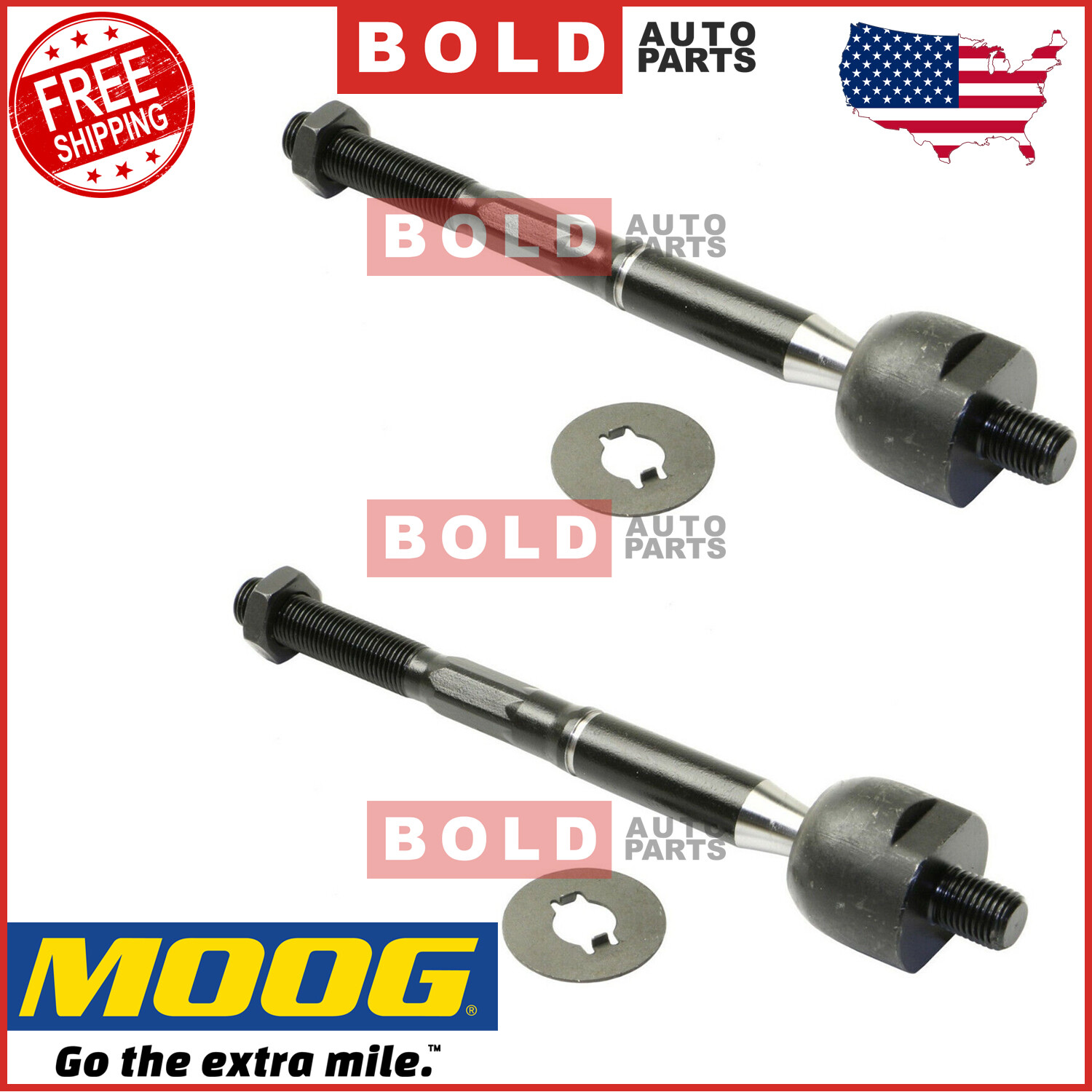 Set of 2 MOOG Front Inner Steering Tie Rod Ends Kit For Lexus GS300 ...