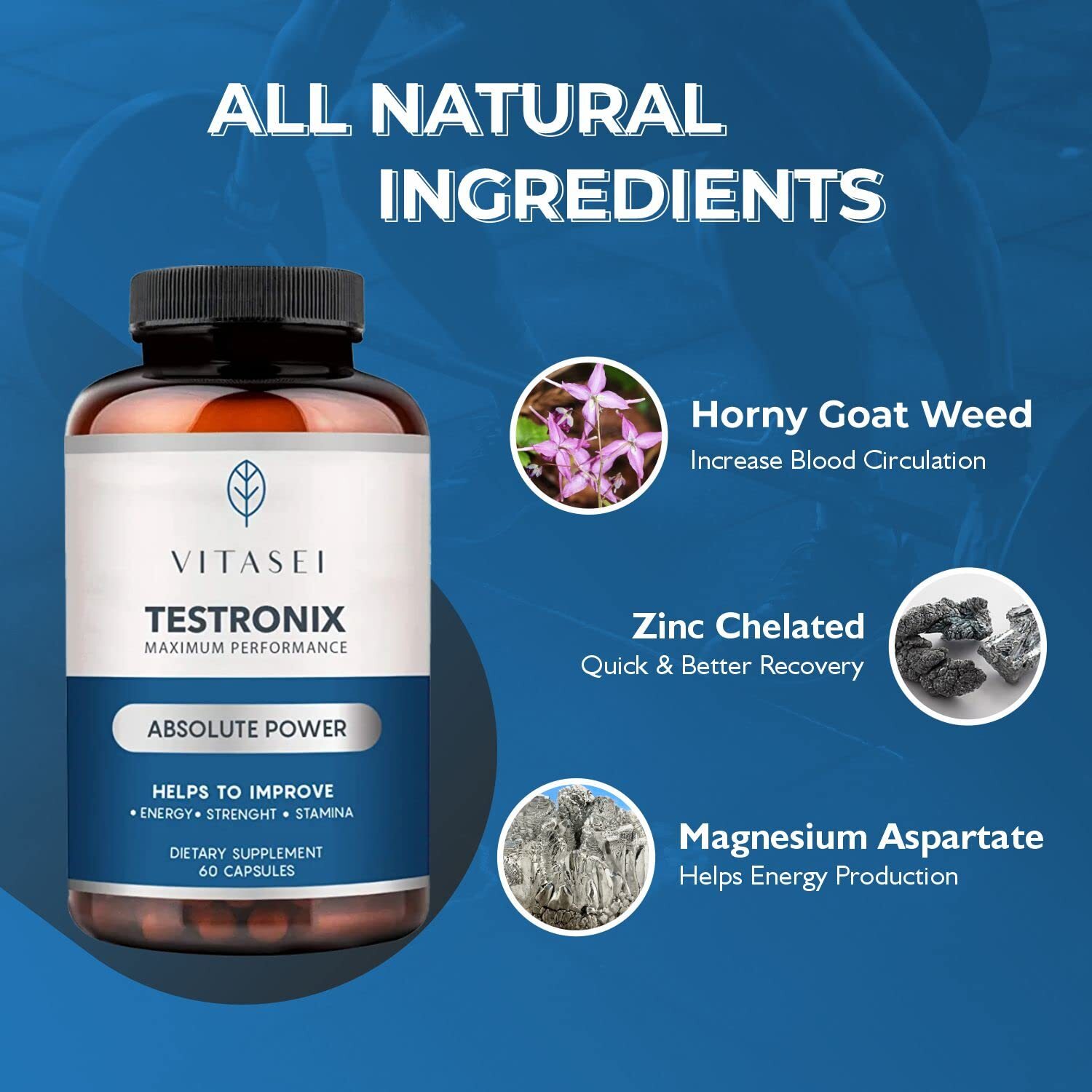 Testronix Performance Supplement for Men - Energy and Muscle ...