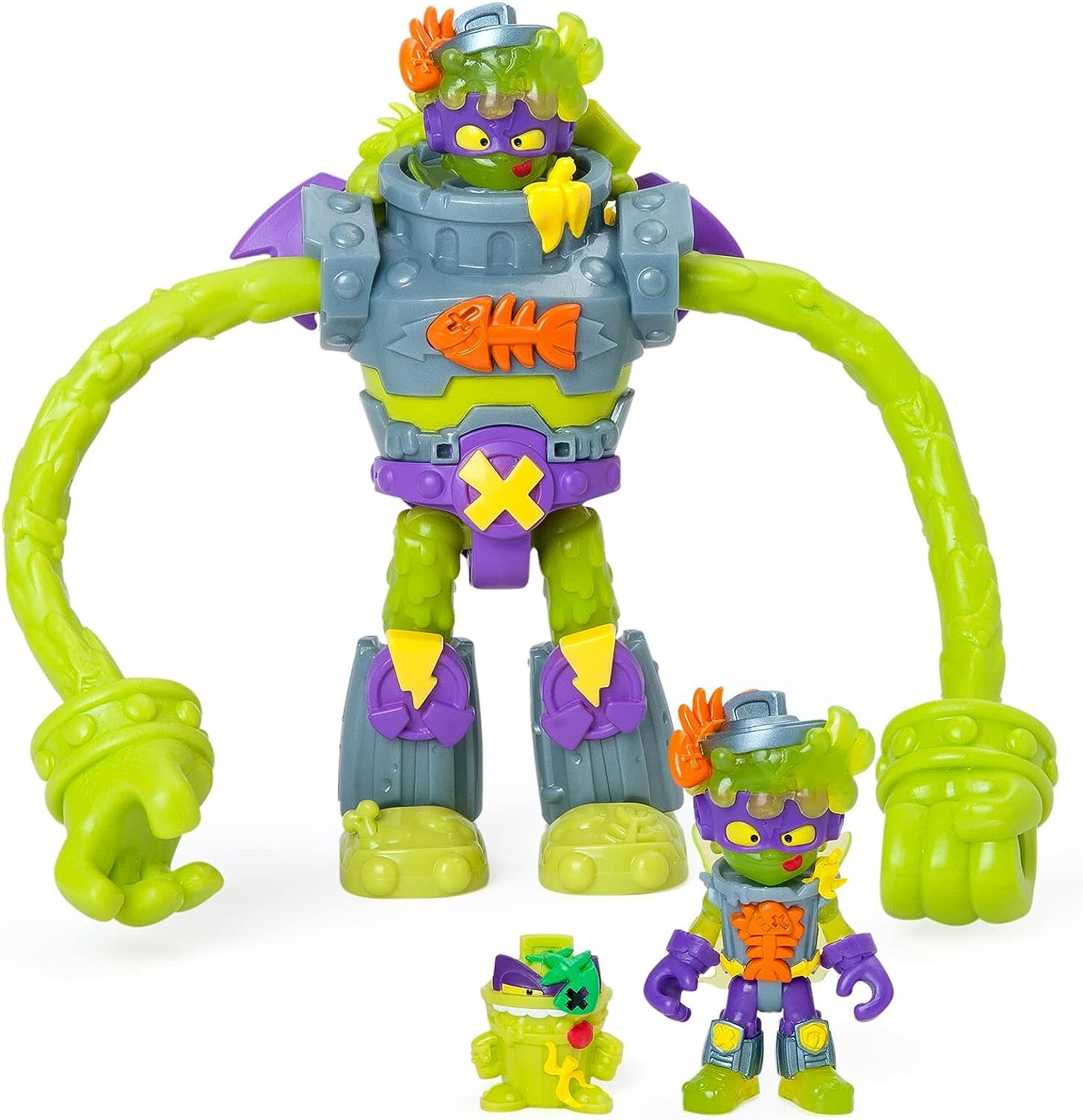 SUPERTHINGS Superbot Power Arms Trasher Articulated villain robot with ...