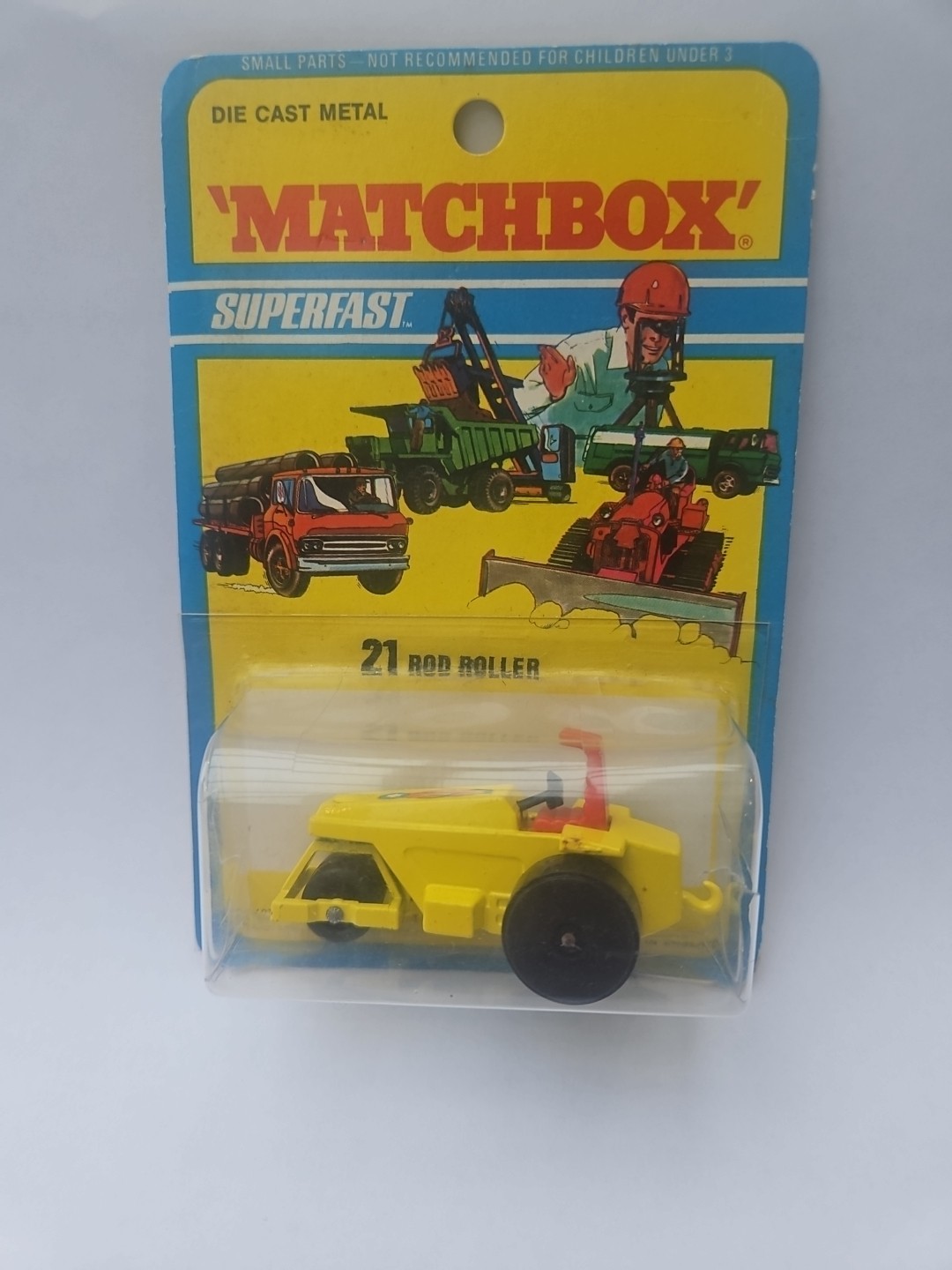 Matchbox Superfast Rod Roller Green Base Very Early Blister Sealed ...