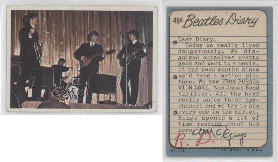 1964 Topps Beatles Diary The Beatles #46A 0b5y | eBay