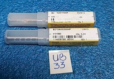 KENNAMETAL DIA. 5,20 SOLID CARBIDE DRILL 2 PCS | eBay