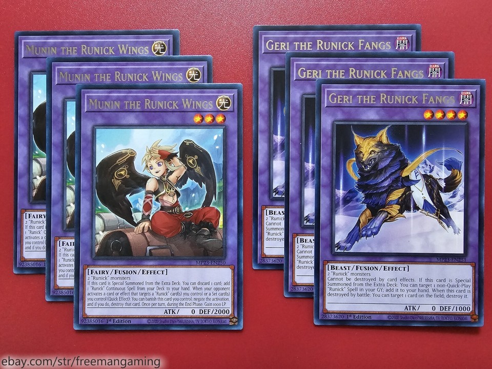 Yugioh Runick Stun Deck 55 Cards Fountain Tip Hugin Destruction ...