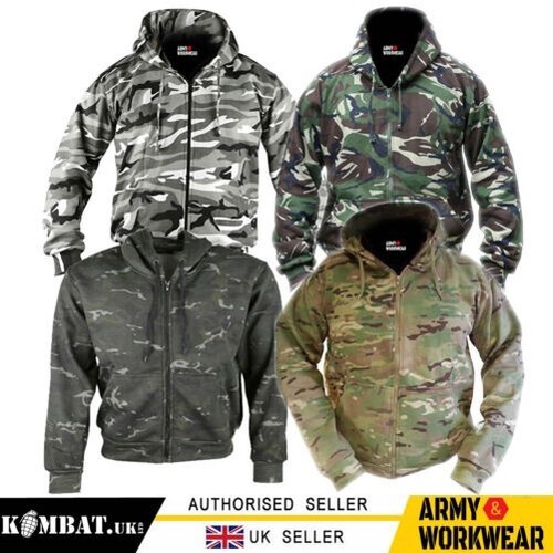 Mens Camo Hoody Sweatshirt Army Hoodie Jacket Multicam Ops Tactical ...