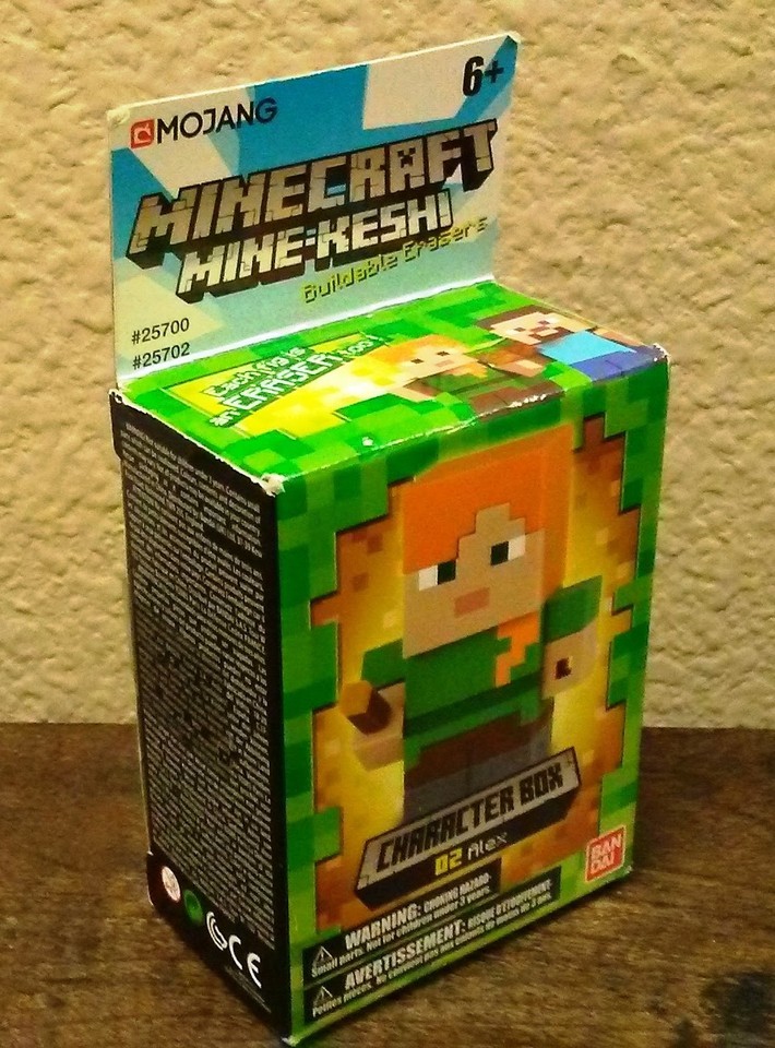 Mine-Keshi Minecraft Alex Character Box - Bandai - RARE HTF Minecraft ...