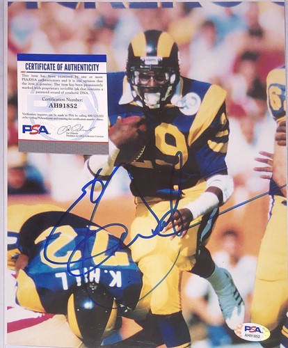 ERIC DICKERSON ST. LOUIS RAMS SIGNED AUTOGRAPH 8X10 PHOTO PSA/DNA COA ...