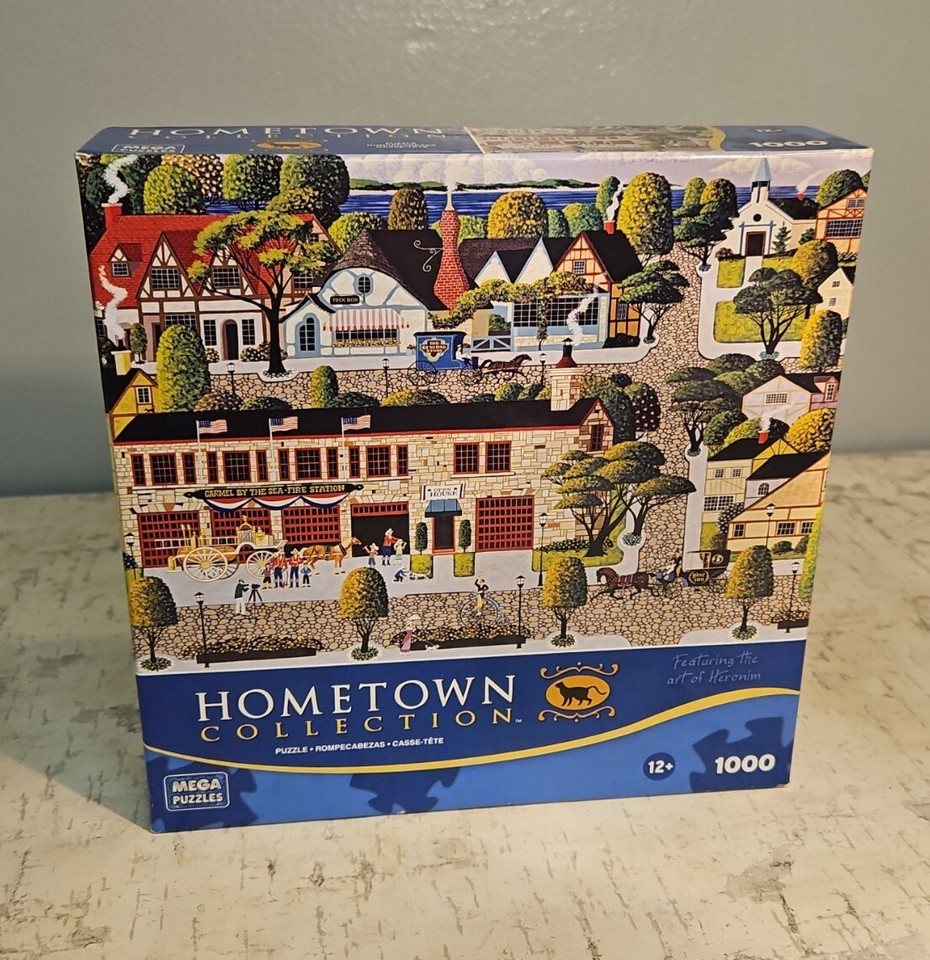 Hometown 1000 Piece Puzzles Firehouse/Main Street Cambria/Light House ...