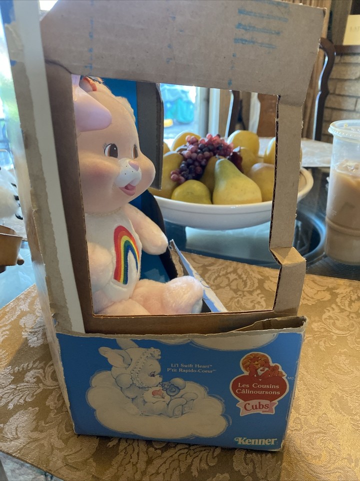RARE Vintage 1986 Care Bear Cub Cheer Bear Plush Flocked Face 11 ...
