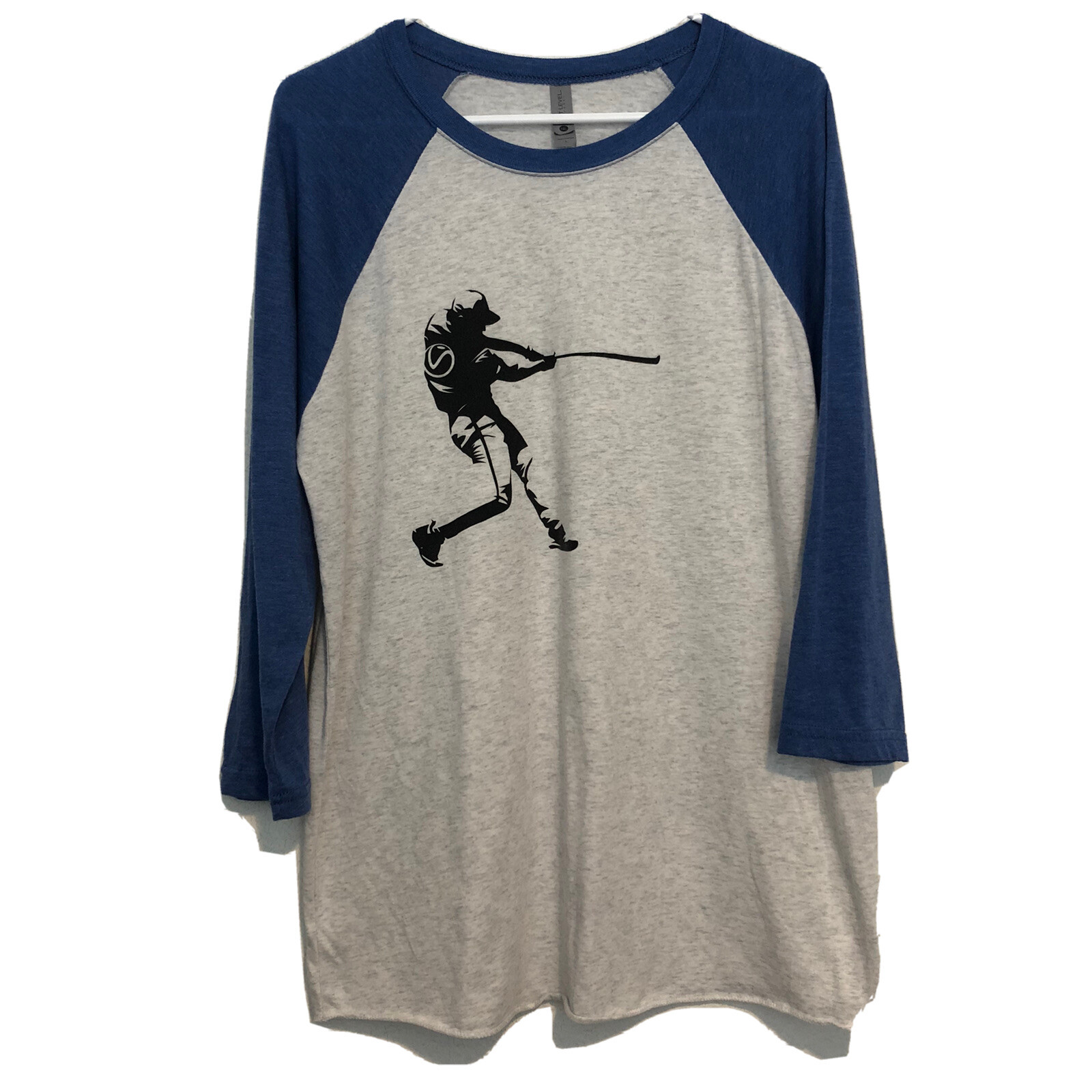 Baseball Batter Hitter Custom Raglan Tee Shirt Next Level Tag Men Size ...