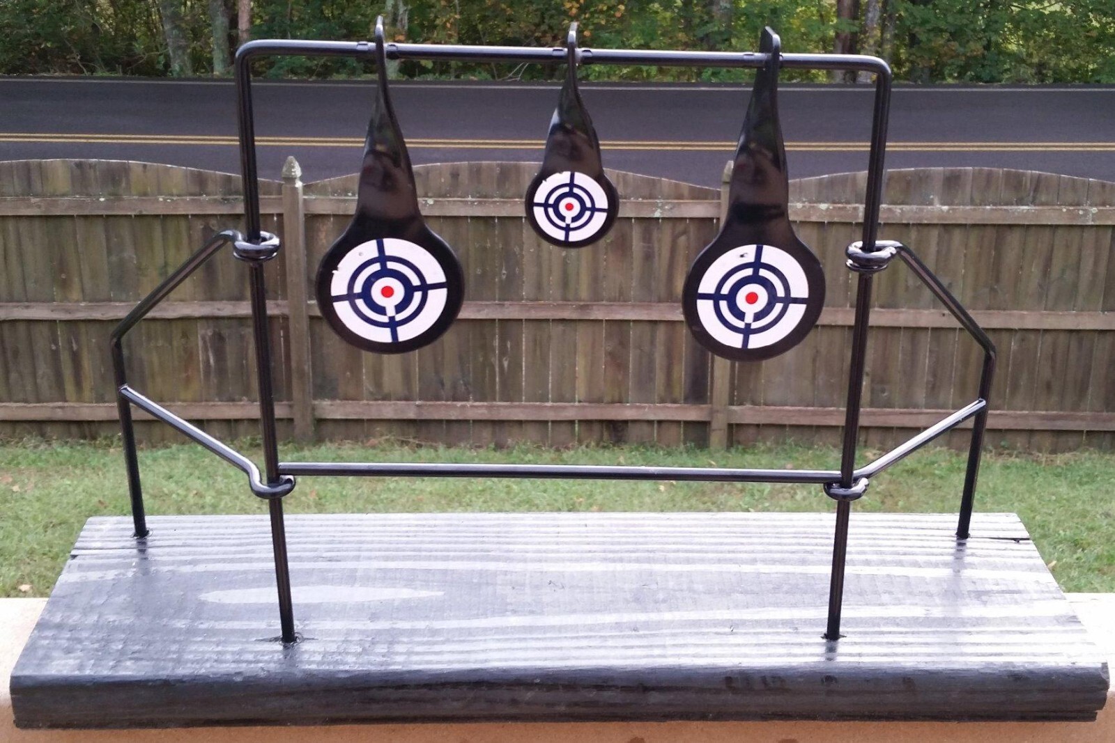 Steel Shooting Targets Spinning Reset Stand Set Metal Pistol Rifle Disk ...