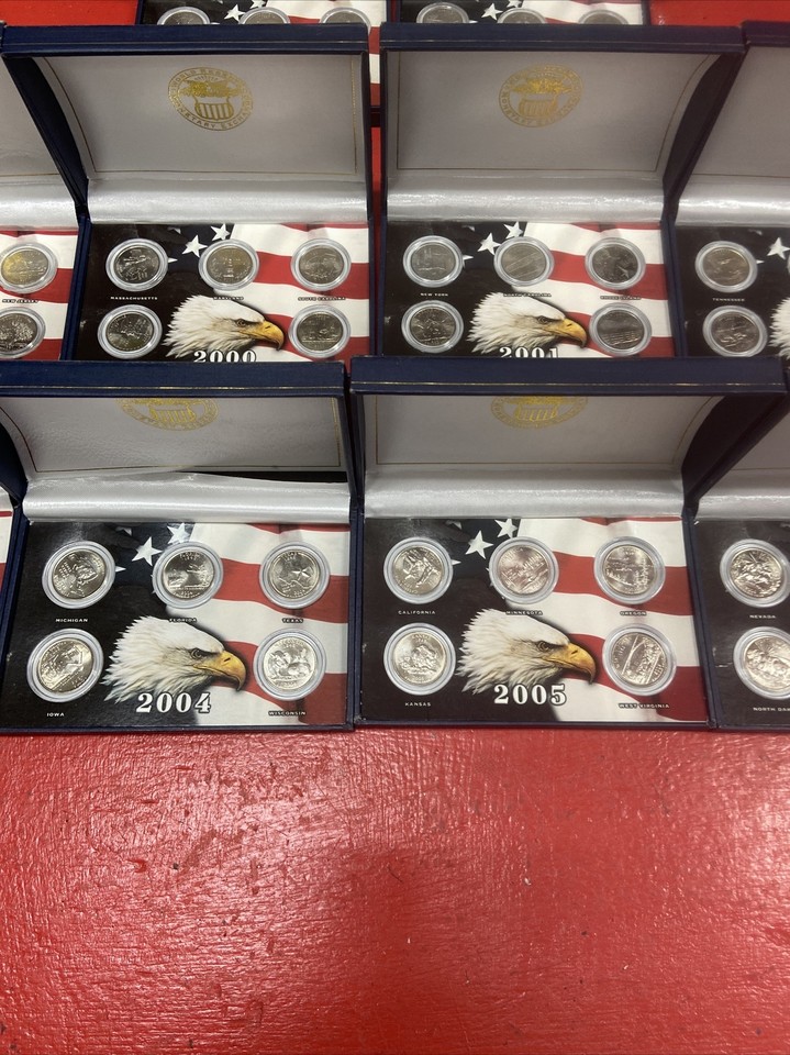 1999-2008 US State Quarters Complete Uncirculated Collectible Set of 50 ...
