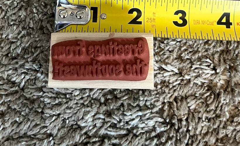 Greetings From The Southwest Wood Rubber Stamp Words Scrapbook Scrap ...