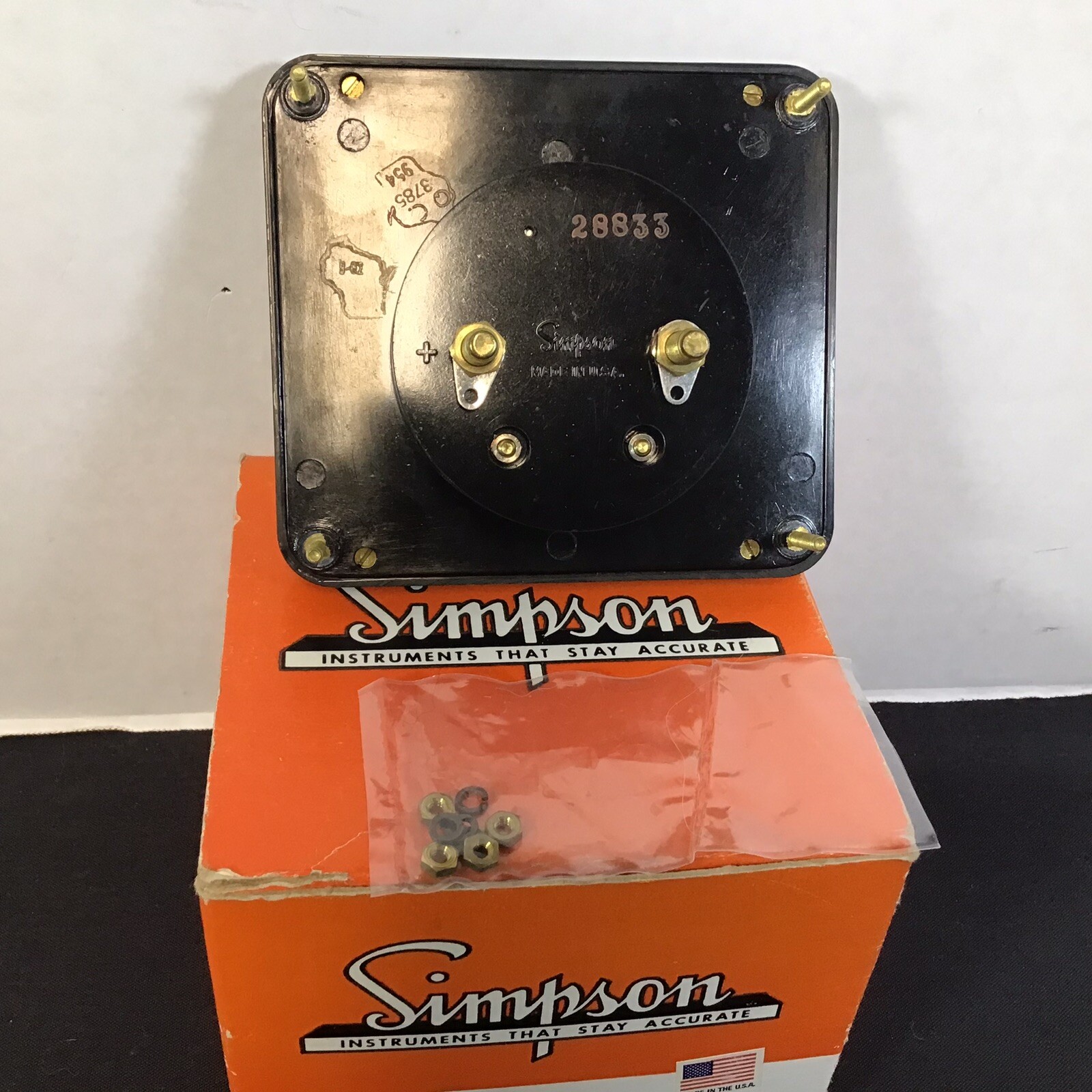 Simpson Instruments DC Milliamperes Panel Meter 0-1mA 4.5 x 4.25 in New ...