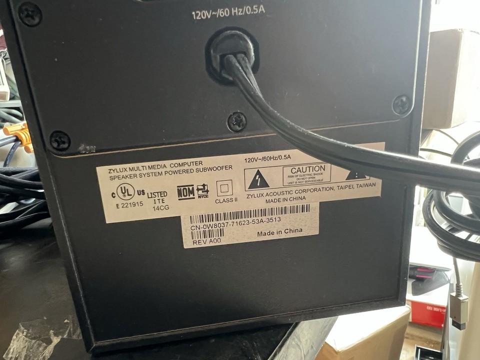 Dell CN-0W8037 ZYLUX Multimedia Computer Speaker System SubWoofer A425 ...