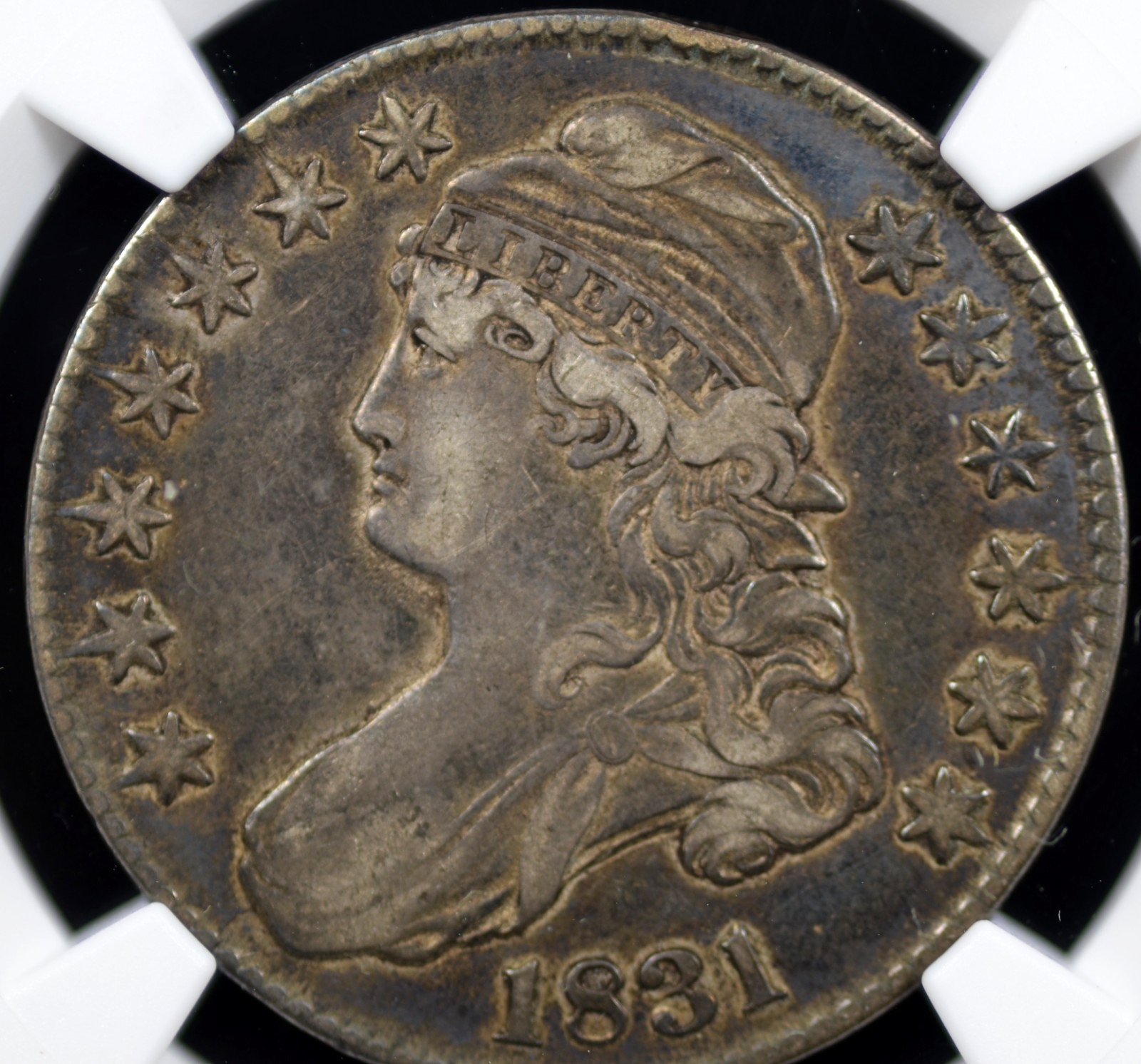 1831 CAPPED BUST HALF DOLLAR NGC VF 35 NICE AND NATURAL, MEDIUM DEEP ...
