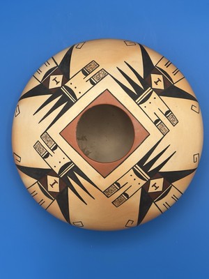 Large 10" Hopi-Tewa Pueblo Pottery Seed Jar - Dee Setalla - Eagle Tail ...