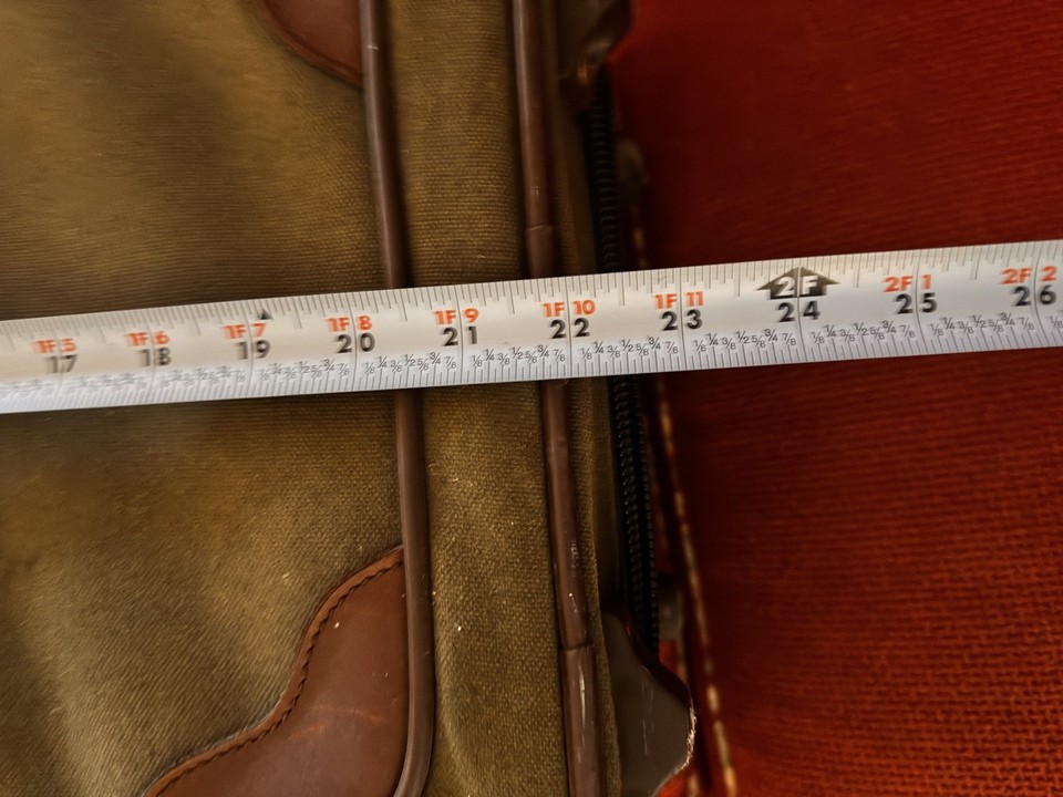 Vintage Orvis Battenkill Luggage Bag Rolling Suitcase 24” Upright carry ...