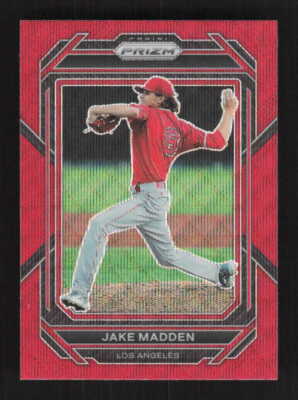 Jake Madden 2023 Panini Prizm Baseball Ruby Wave Prizm Los Angeles ...