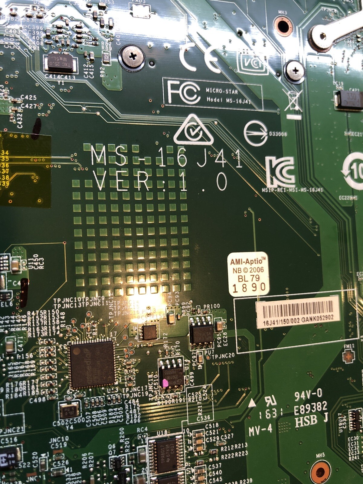 MSI MS-16J4 15.6" Intel i7-6700HQ 2.6GHz GTX 970M Motherboard MS-16J41 ...