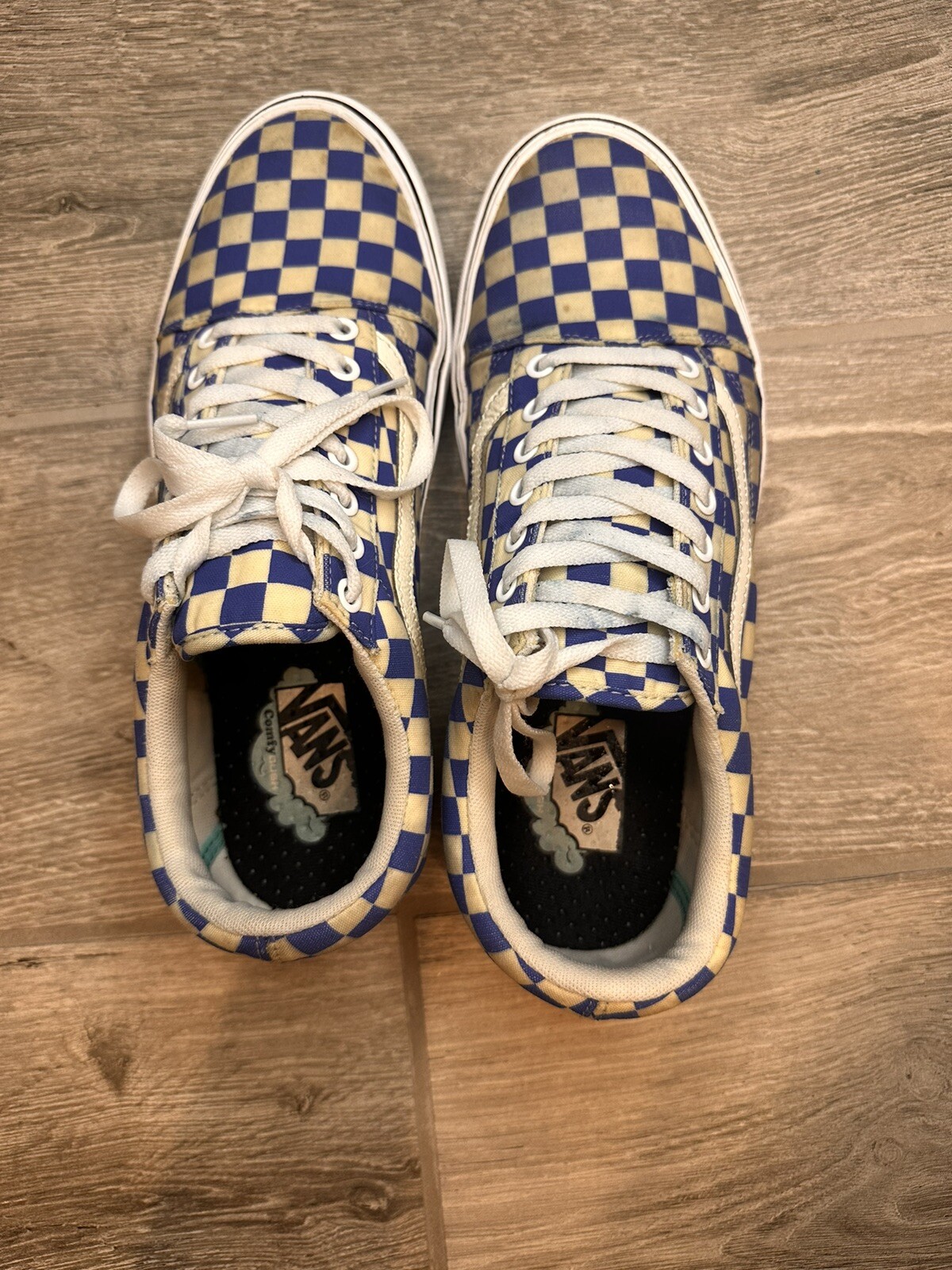 VANS Blue White Checker Shoes Mens 11 | eBay