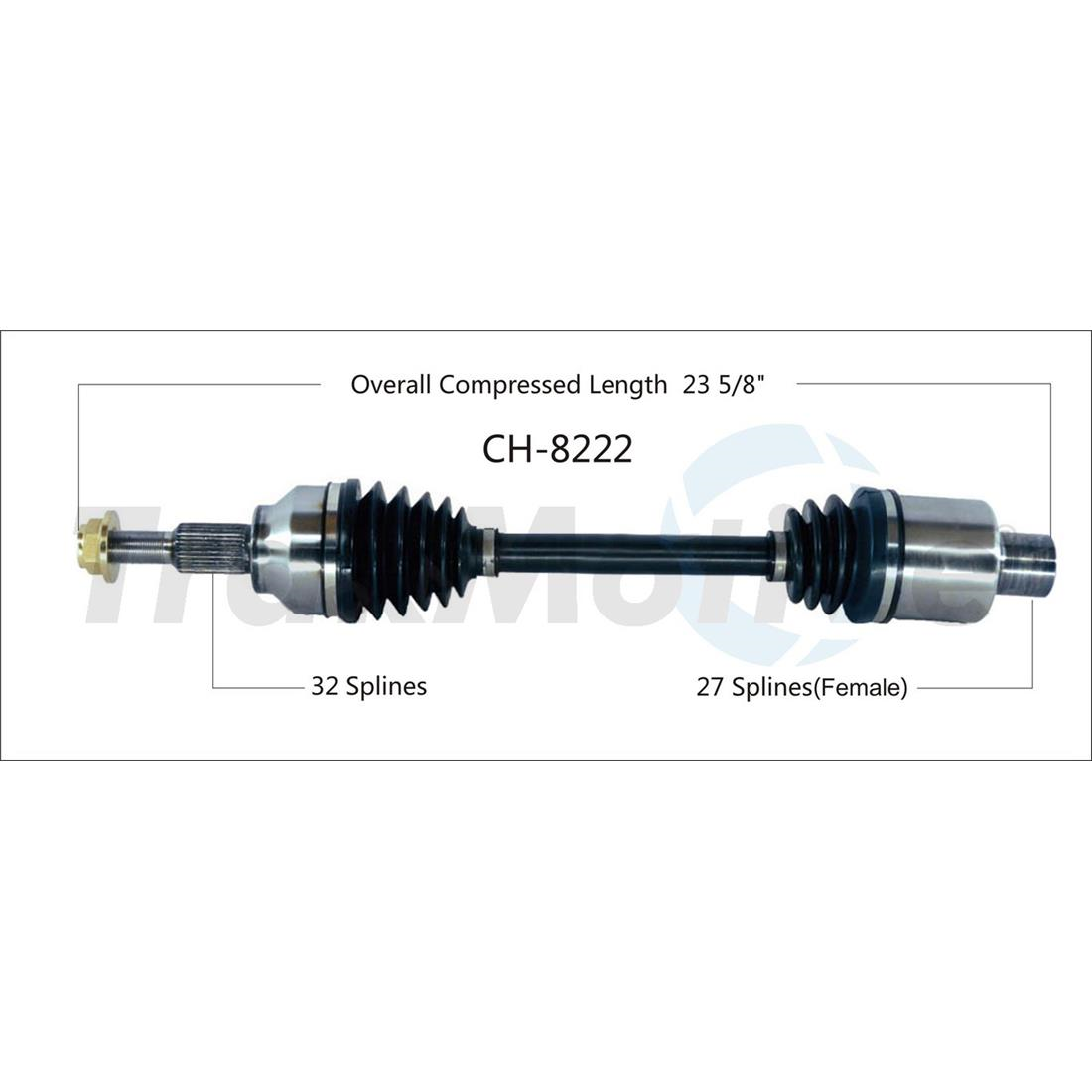 TrakMotive Front Right Left CV Axle Shafts Set of 2 For Chrysler ...