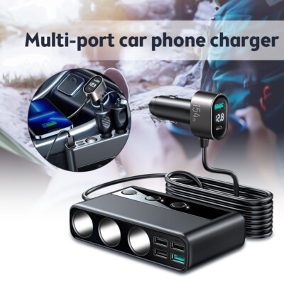 9 in 1 Car Charger Adapter PD 3Socket Cigarette Lighter Splitter Charge ...