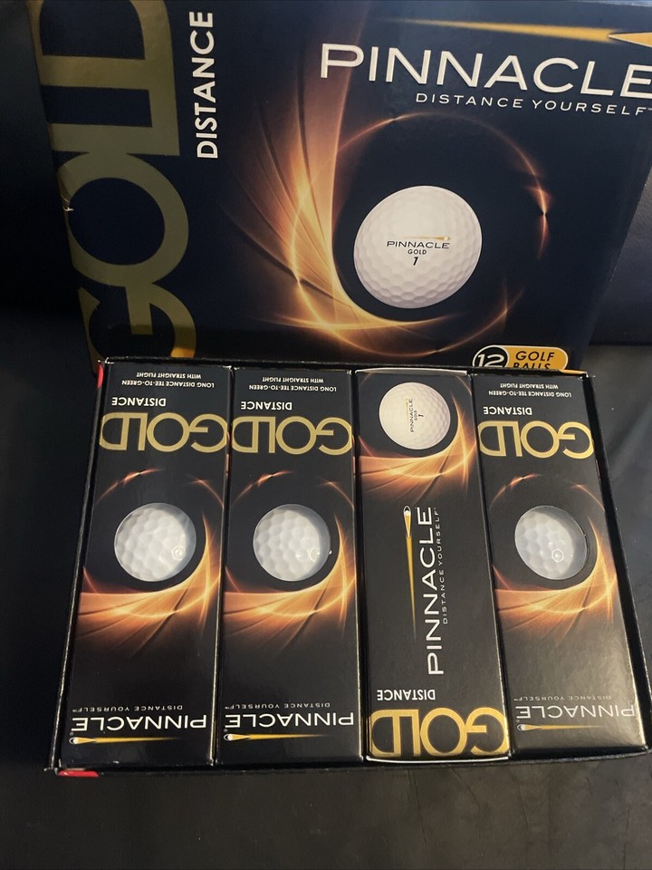 Box of 12 Pinnacle Gold Distance Golf Balls - NEW in Box | eBay