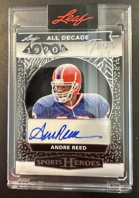 2025 Leaf Sports Heroes Andre Reed Autograph /8 #D90A-AR1 Bills | eBay