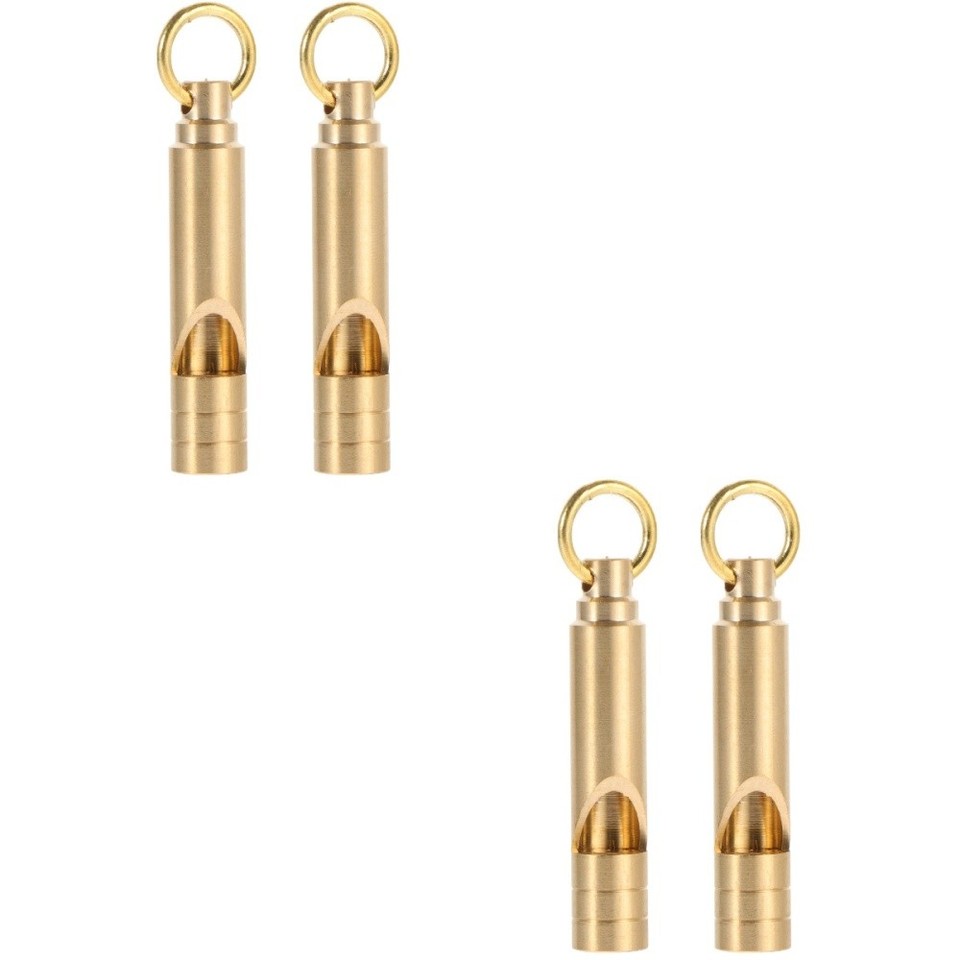 2 Pieces Brass Whistle Keychain Emergency Survival Loud Whistles | eBay