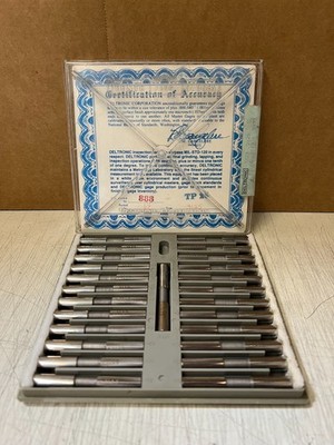 25 SET OF DELTRONIC PIN PLUG GAGES -- .3125" -- .0001" Steps .3113 ...